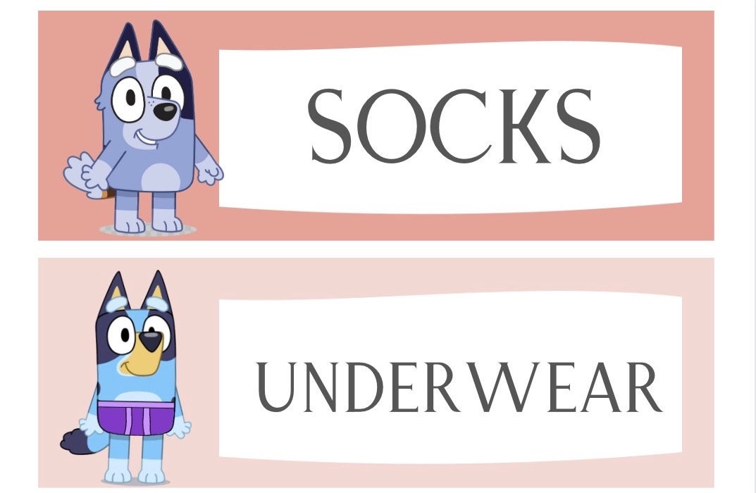Bluey Labels - Etsy