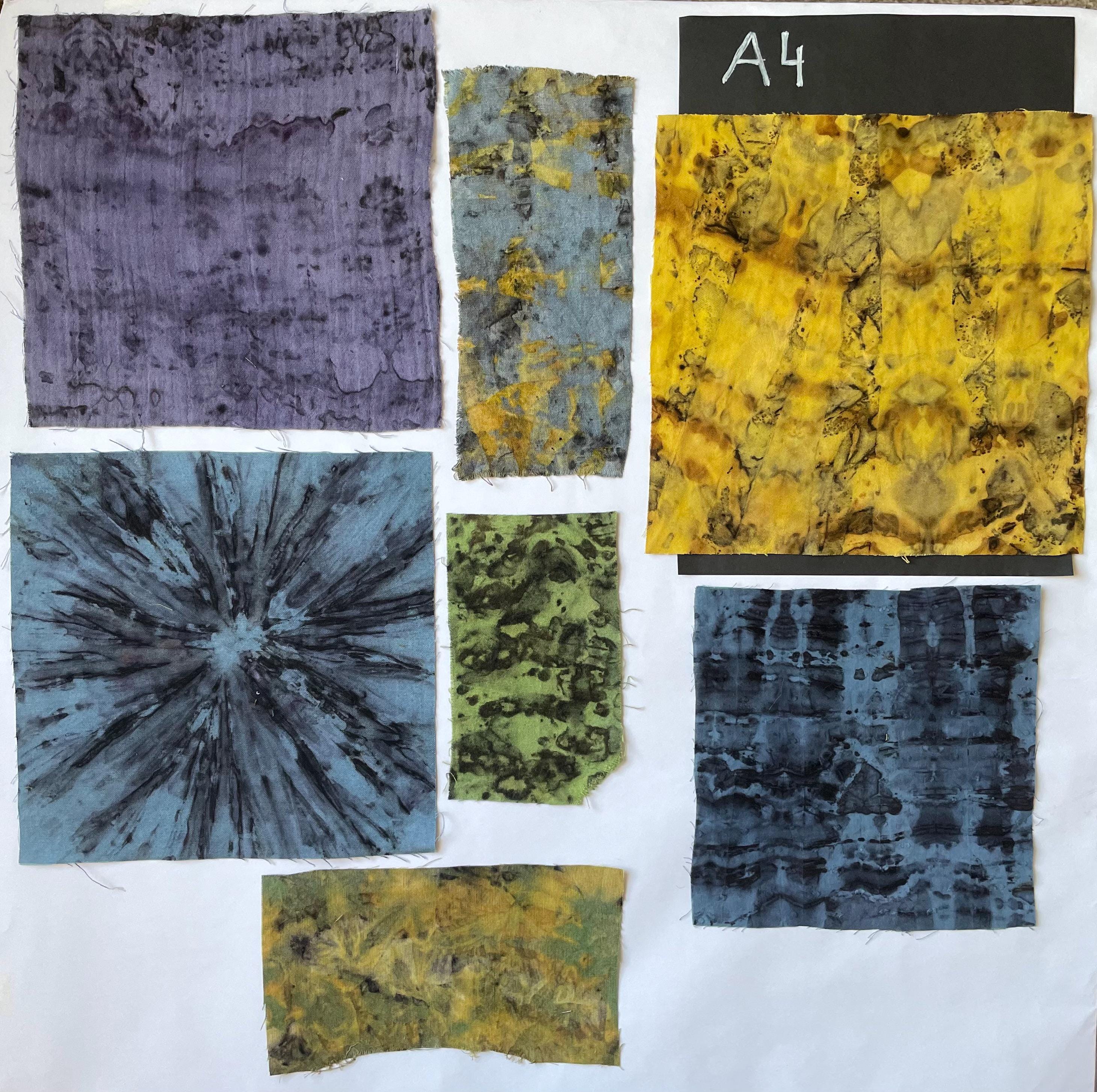 Naturally Dyed Fabric Bundle, Set of 20 Pieces Hand Dyed Fabric - Etsy