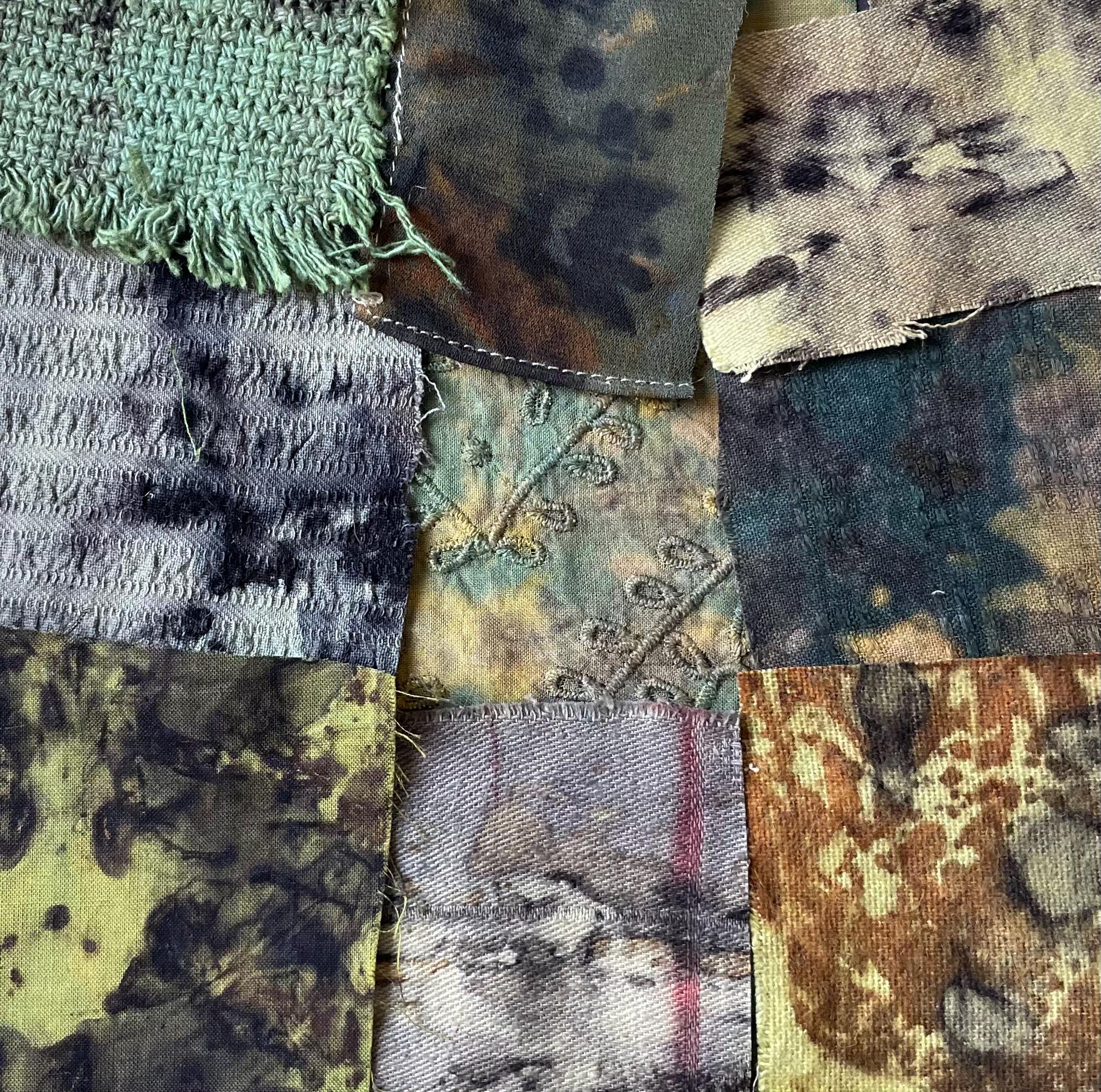 Naturally Dyed Fabric Bundle, Set of 100 Pieces Hand Dyed Fabric ...