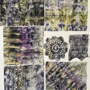 Naturally Dyed Fabric Bundle, Set of 16 Pieces Hand Dyed Fabric ...