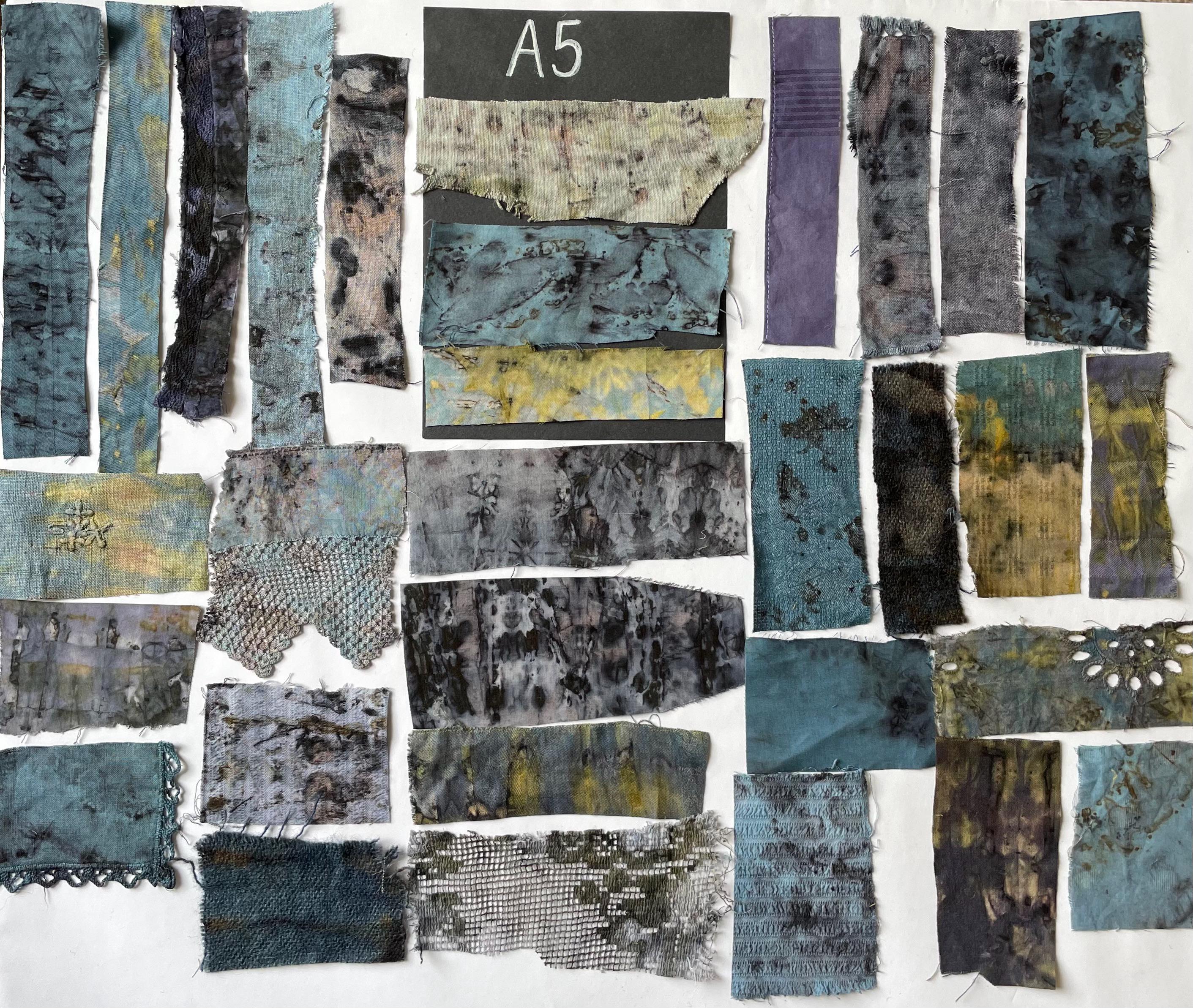 Naturally Dyed Fabric Bundle, Set of 100 Pieces Hand Dyed Fabric ...