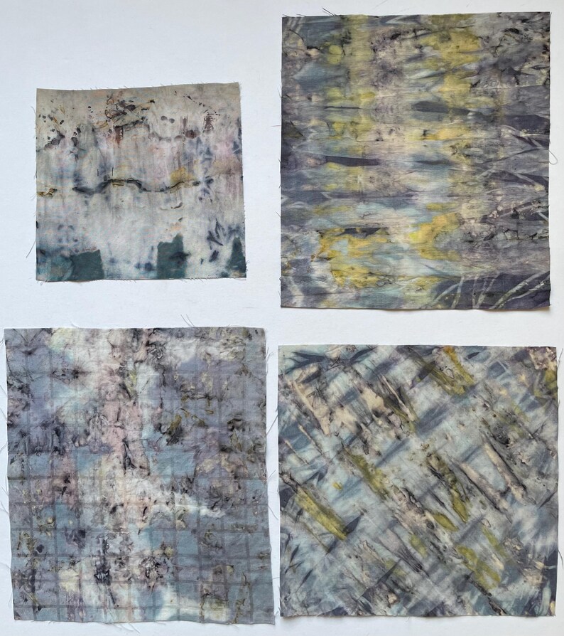 Naturally Dyed Fabric Bundle, Set of 20 Pieces Hand Dyed Fabric ...