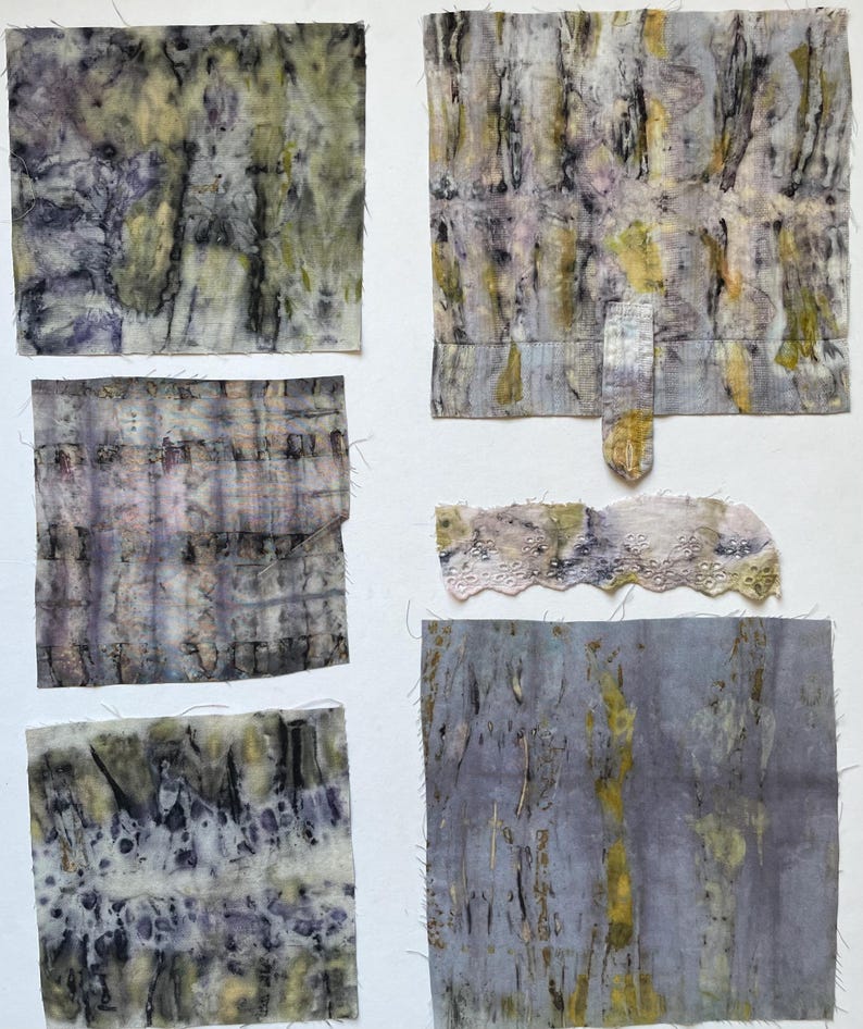 Naturally Dyed Fabric Bundle, Set of 20 Pieces Hand Dyed Fabric ...