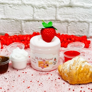 Jelly Croissant Slime: Thick & Glossy, Strawberry Scented, DIY Clay ...