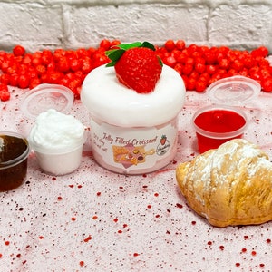 Jelly Croissant Slime: Thick & Glossy, Strawberry Scented, DIY Clay ...