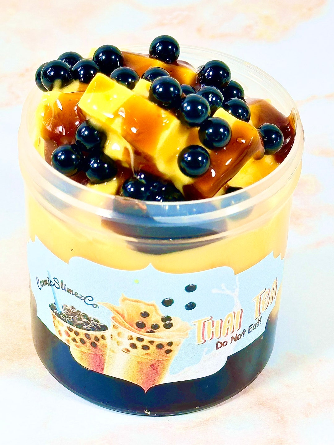 Thai Tea Thick and Glossy Slime ~stretchy~ Scented~slime Shop~asmr - Etsy