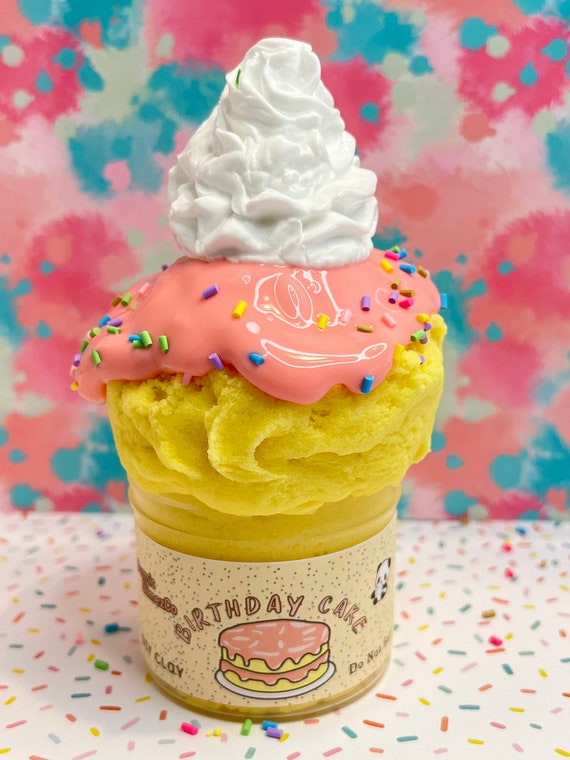 Birthday Cake Slimecloud Slime Frosting Thick and - Etsy