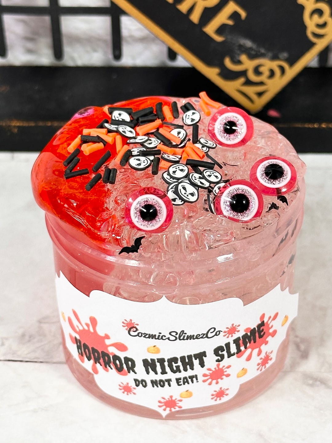 Horror Night Fishbowl Slime: Halloween ASMR Slime With Eye Charms - Etsy