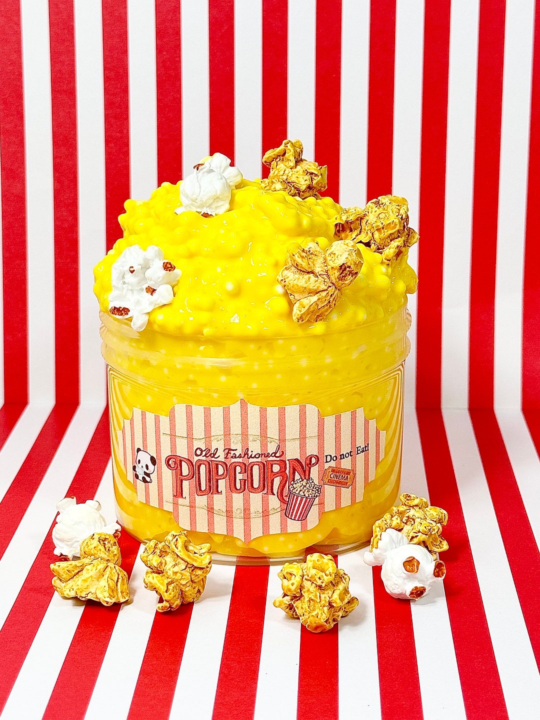 Buttery and Caramel Popcorn Floam Slime Stretchy scented Slime Shops ...