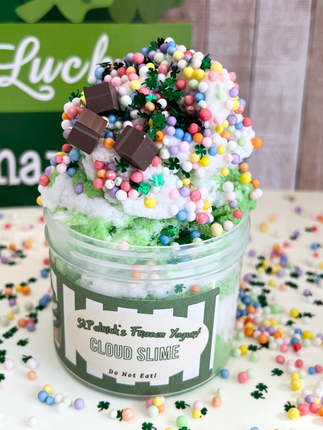 NEW! St. Patrick's Frozen Yogurt Cloud Slime ~ St. Patrick's Slimes ...