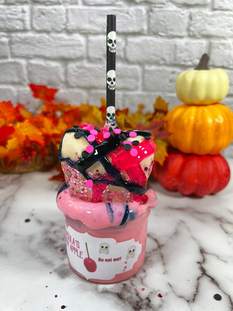 Dracula's Candy Apple Cracking Slime DIY Clay ~thick & Glossy Slime ...