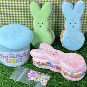 Peep Macaron Thick & Glossy Slime easter Slime DIY Clay - Etsy