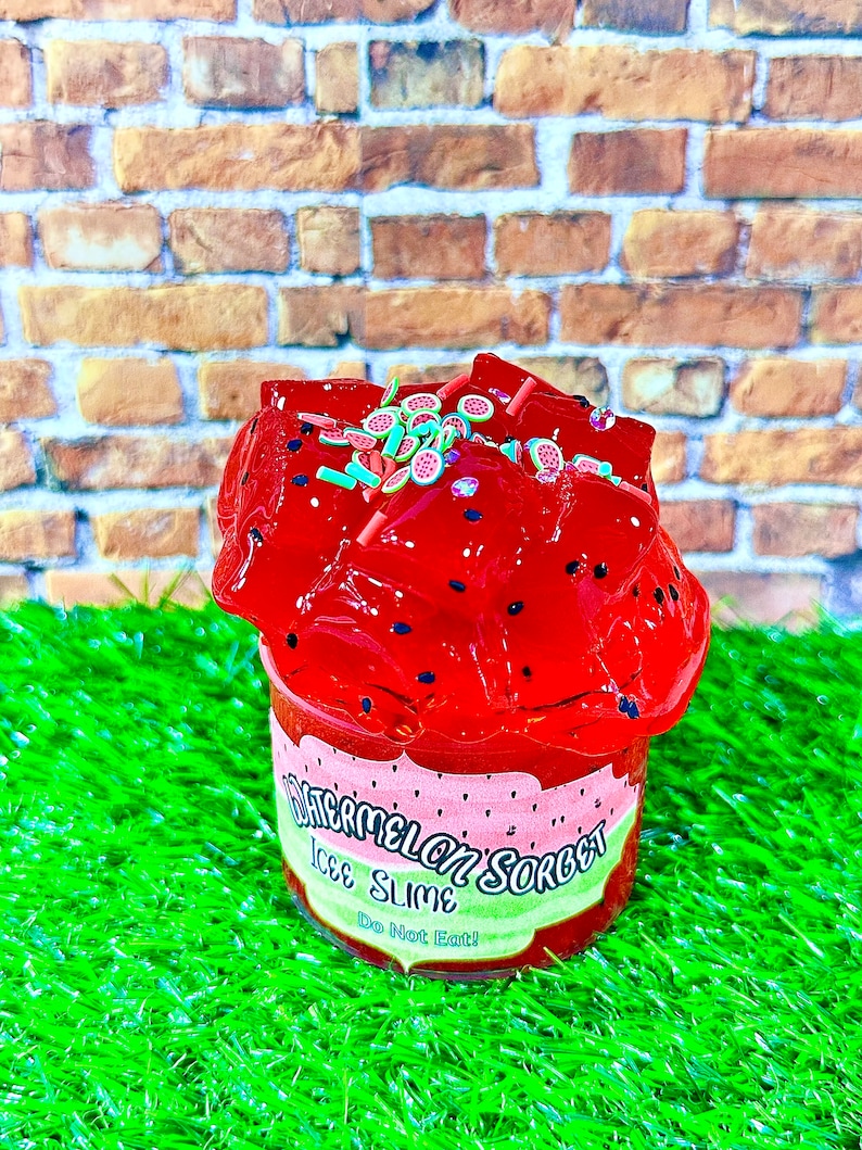Watermelon Sorbet Jelly Slime ~ Crunchy ~stretchy~ Scented~ Slime Shops ...