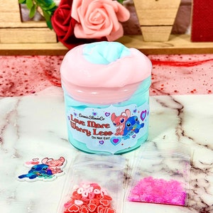 Stitch Swirl Butter Slime ~ Love More Worry Less ~ Valentine's Slimes ...