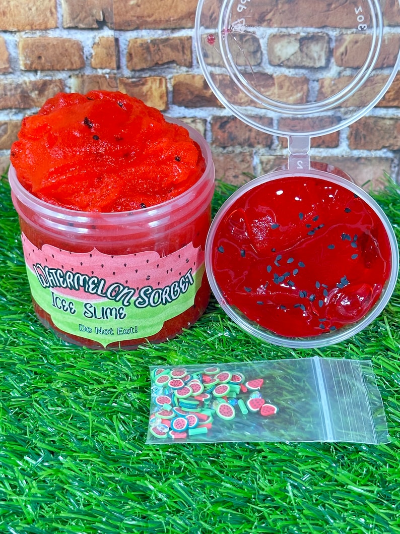 Watermelon Sorbet Jelly Slime ~ Crunchy ~stretchy~ Scented~ Slime Shops ...
