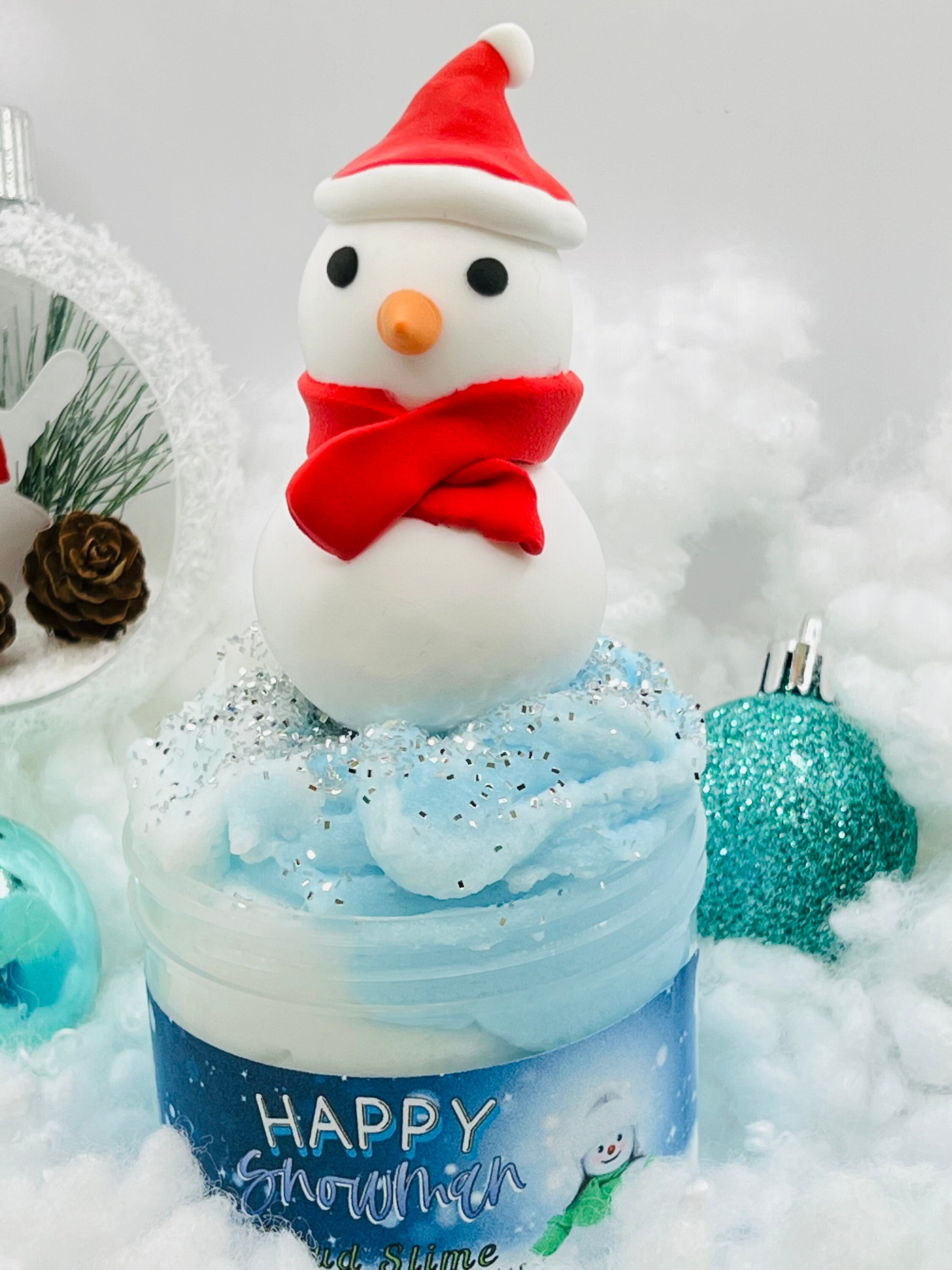 Toys Happy Snowman Slime~Cloud Slime~creamy slime~DIY Clay~Holiday ...