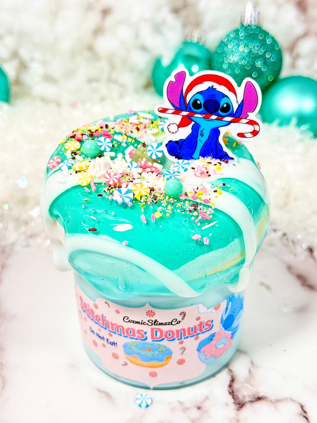 Stitchmas Donuts Butter Slime DIY Clay~ Christmas Slime~ Stretchy ...