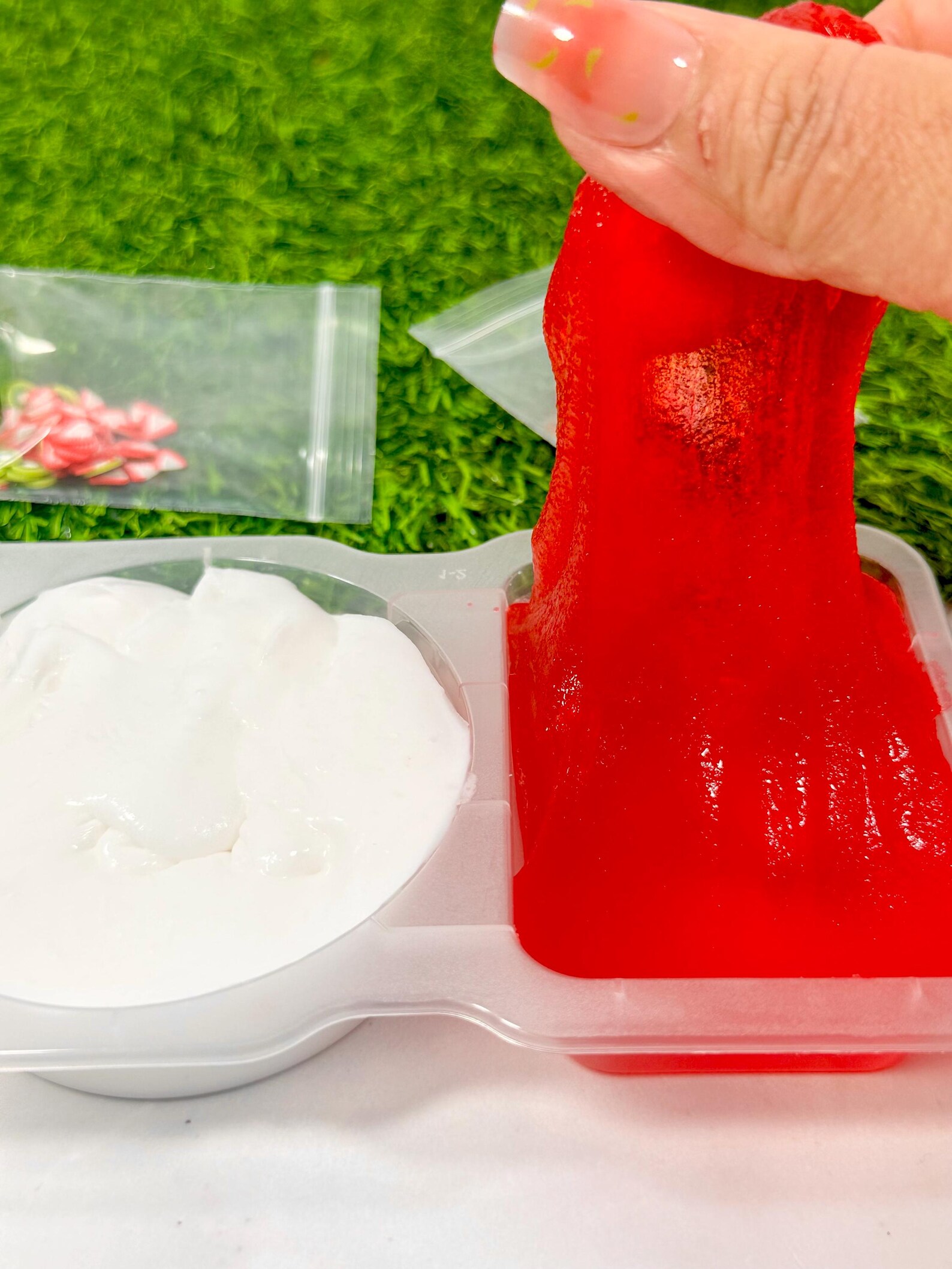 Dúo de slime de yogur y mezcla de frutos secos: slime ASMR perfumado y ...