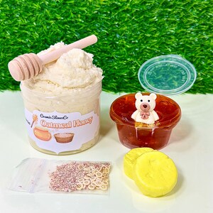 Oatmeal Honey Snow Fizz Slime ~DIY Clay ~stretchy~ Scented~ Slime Shops ...