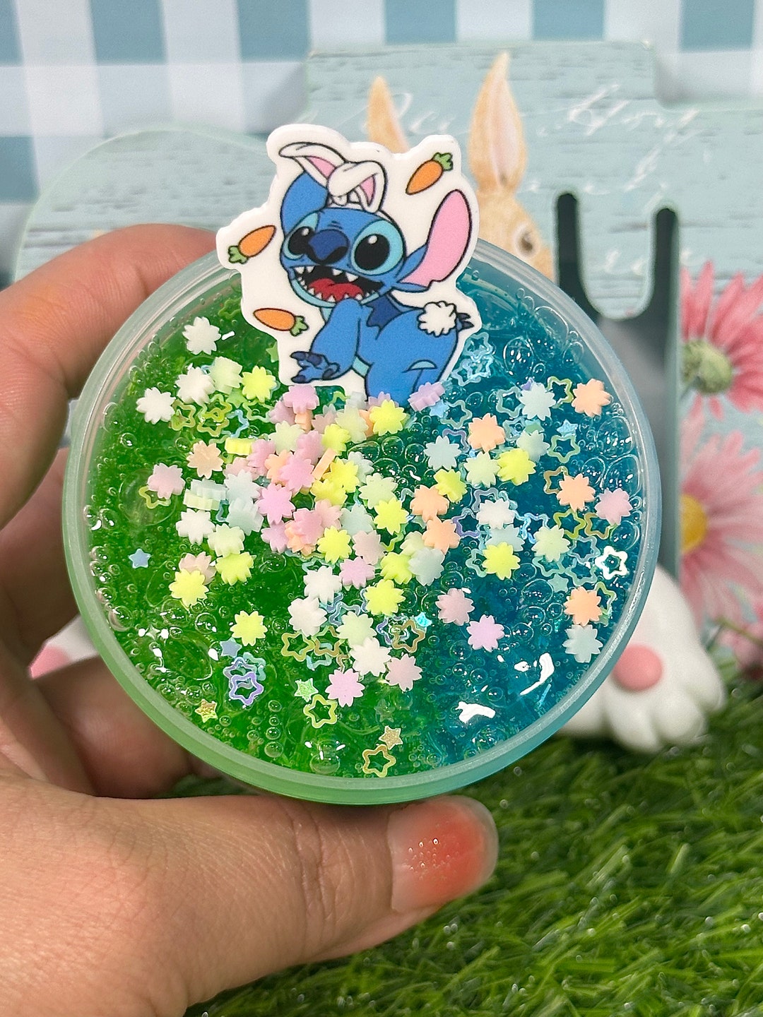 NEW! Happy Easter Stitch Fishbowl Slime ~easter Slimes~ Scented ...