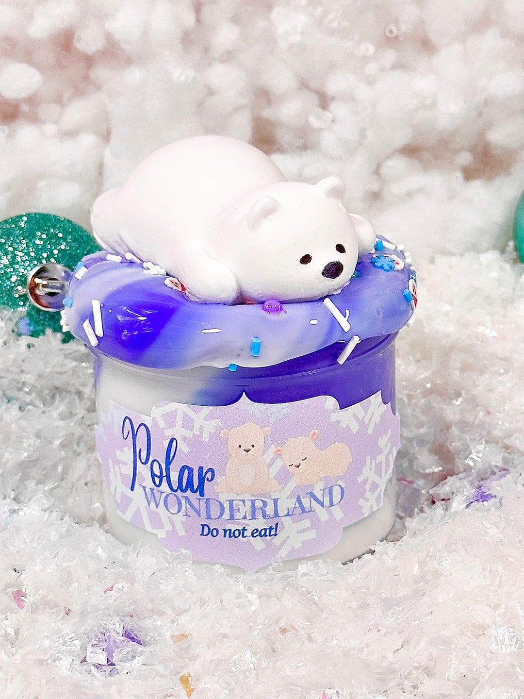 Polar Wonderland Swirl Thick and Glossy Slime DIY Clay~ Christmas ...