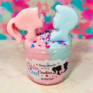 Barbie and Ken Cookies Cloud Creme Slime DIY Clay Slime Stretchy ...