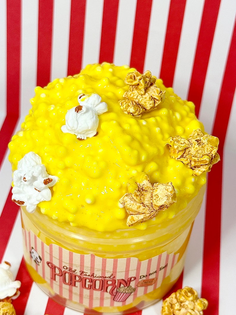 Buttery and Caramel Popcorn Floam Slime ~ Stretchy ~ Slime Gift ...