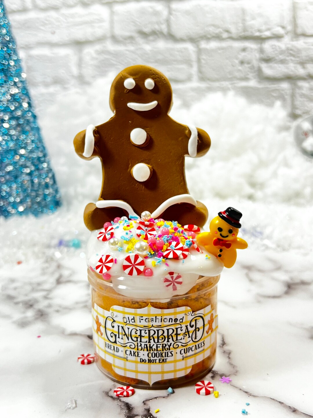 Gingerbread Bakery Snow Fizz Slime DIY Claychristmas Holiday ...