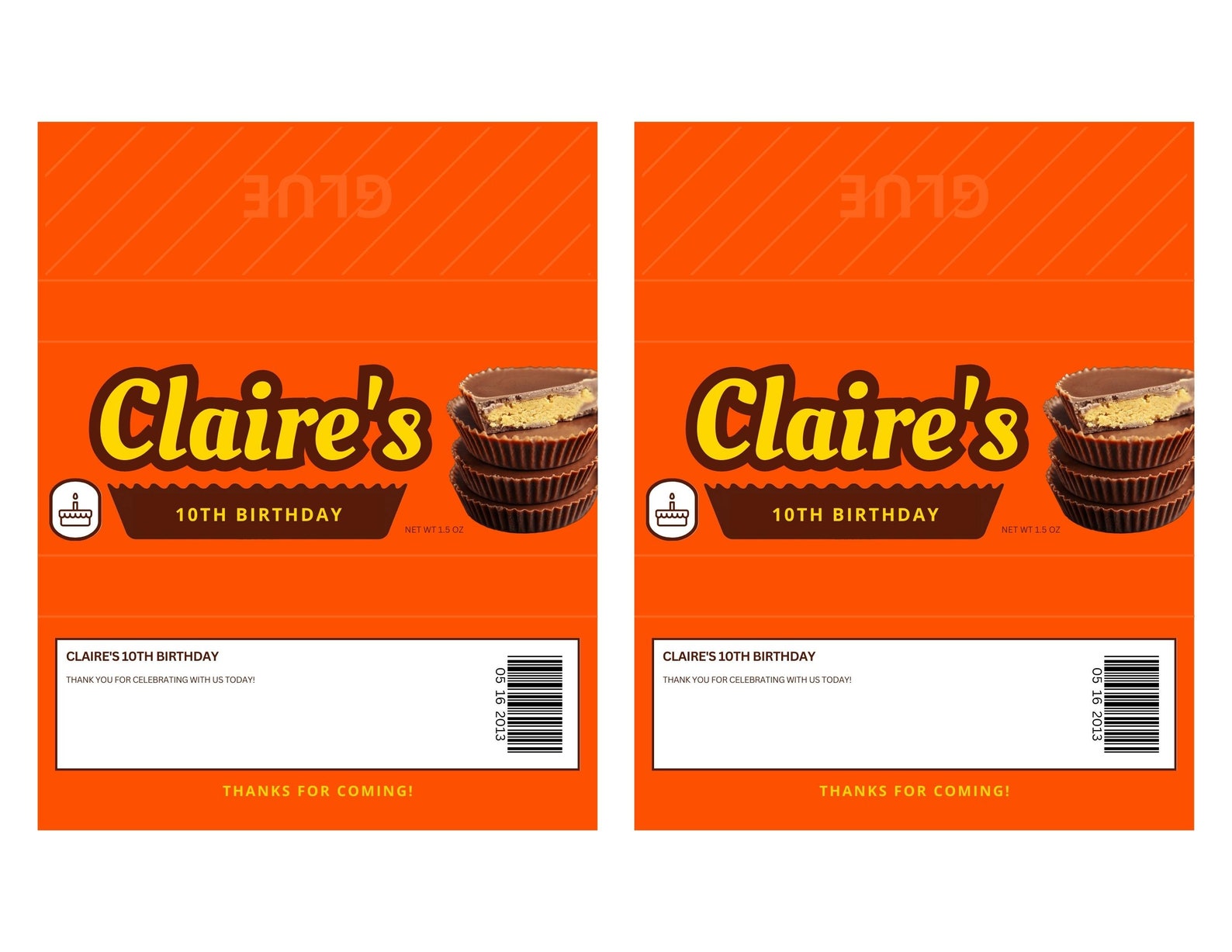 Reeses Wrapper Template - Etsy