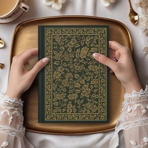 Gold Flower Vintage Journal Bohemian Hardcover Notebook Gothic Diary ...