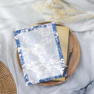 Blue Classic Stationery Set Vintage Letter Writing Paper Bridgerton ...
