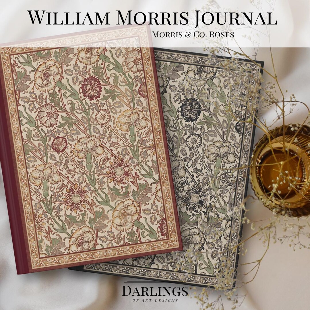 William Morris Journal Art Nouveau Flower Notebook Matte Journal ...