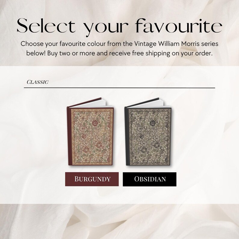 William Morris Journal With Red Roses | Art Nouveau Flower Notebook ...