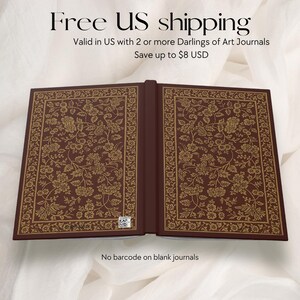 Gold Flower Vintage Journal Bohemian Hardcover Notebook Gothic Diary ...