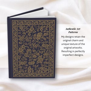 Gold Flower Vintage Journal Bohemian Hardcover Notebook Gothic Diary ...