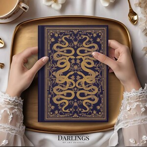 Snake Flower Journal Gold Foil Look Antique Notebook Vintage Dark ...