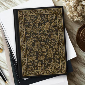 Gold Flower Vintage Journal Bohemian Hardcover Notebook Gothic Diary ...