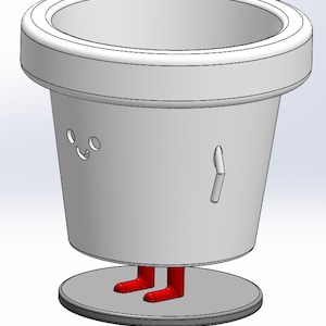 3D Printing FILE Standing Smiley Pot - Etsy