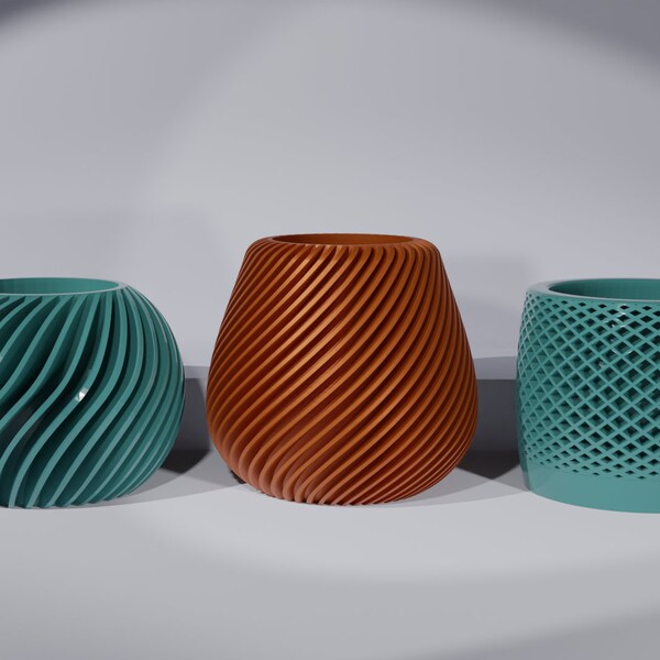 3d Printed Pots - Etsy