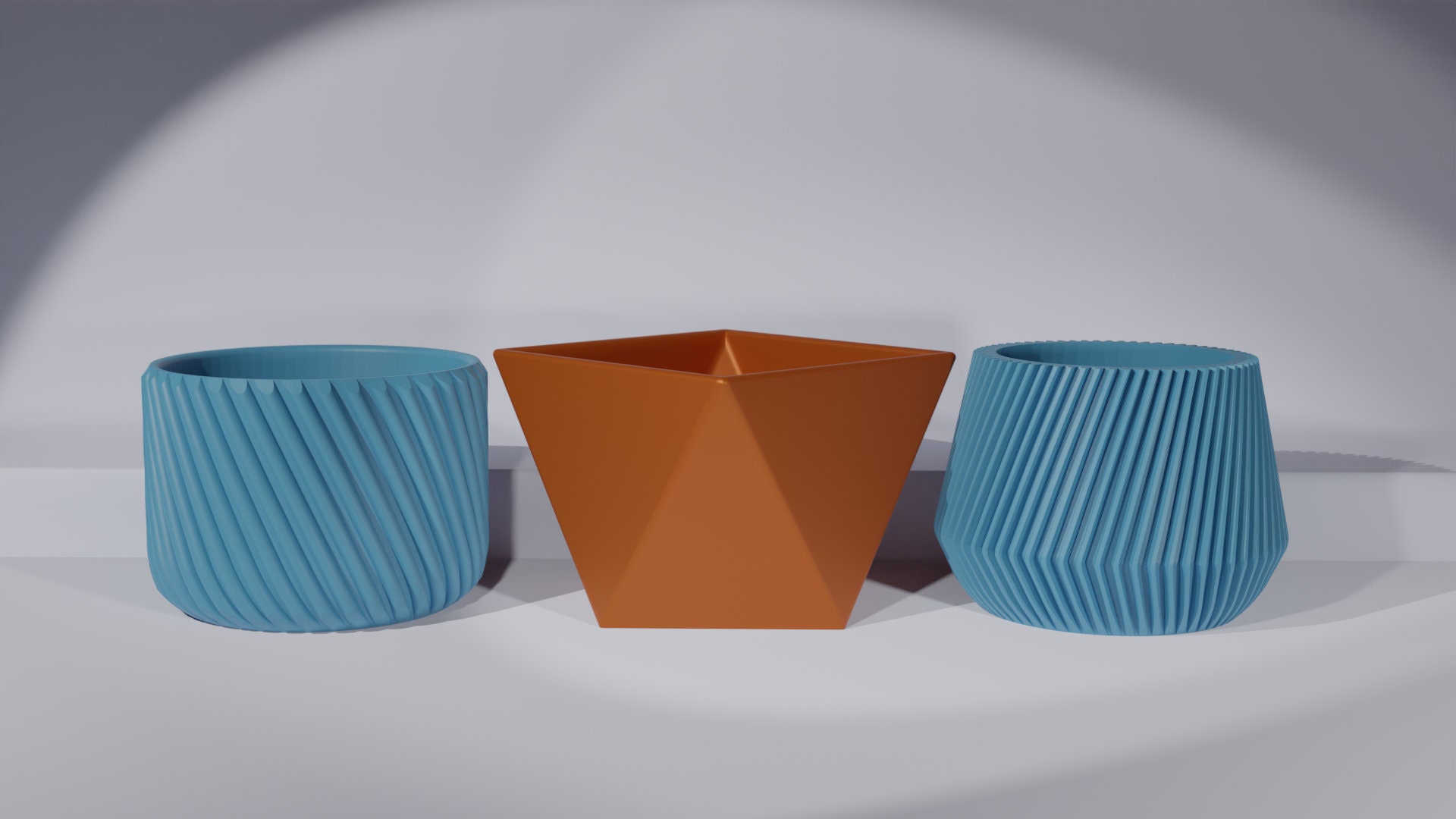 Planter Pot Set 3D Print STL Files Set 20 - Etsy