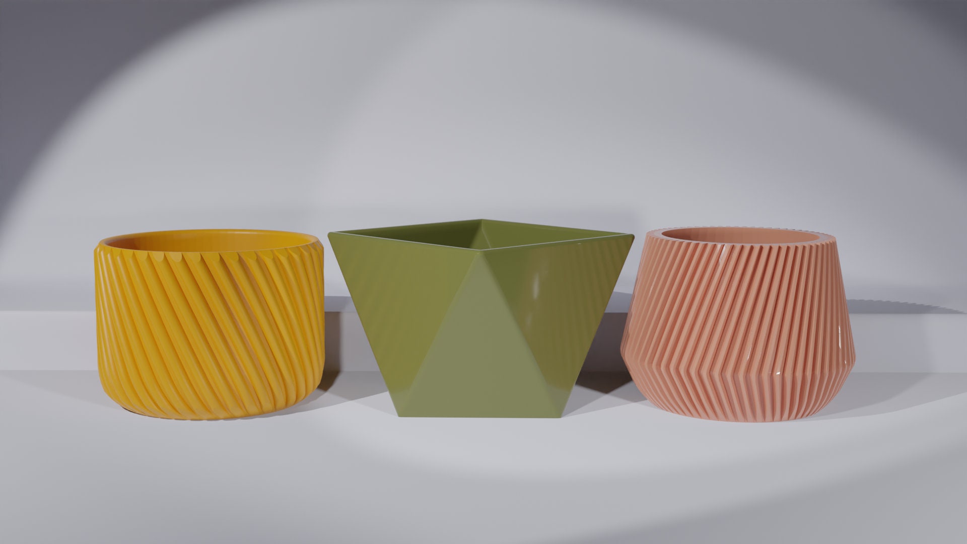 Planter Pot Set 3D Print STL Files Set 20 - Etsy