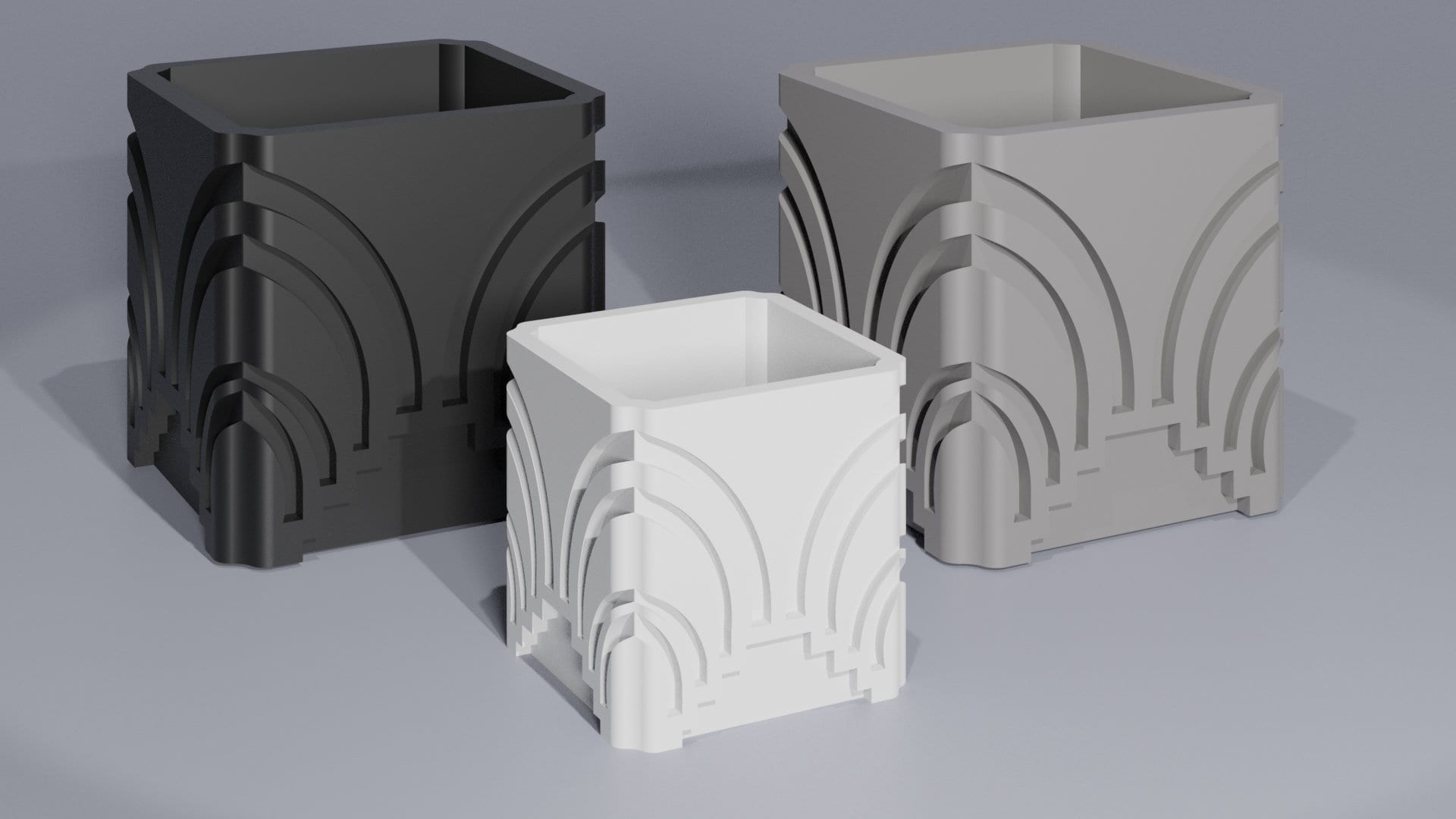 Planter Pot Set 3D Print STL Files Set 2 - Etsy