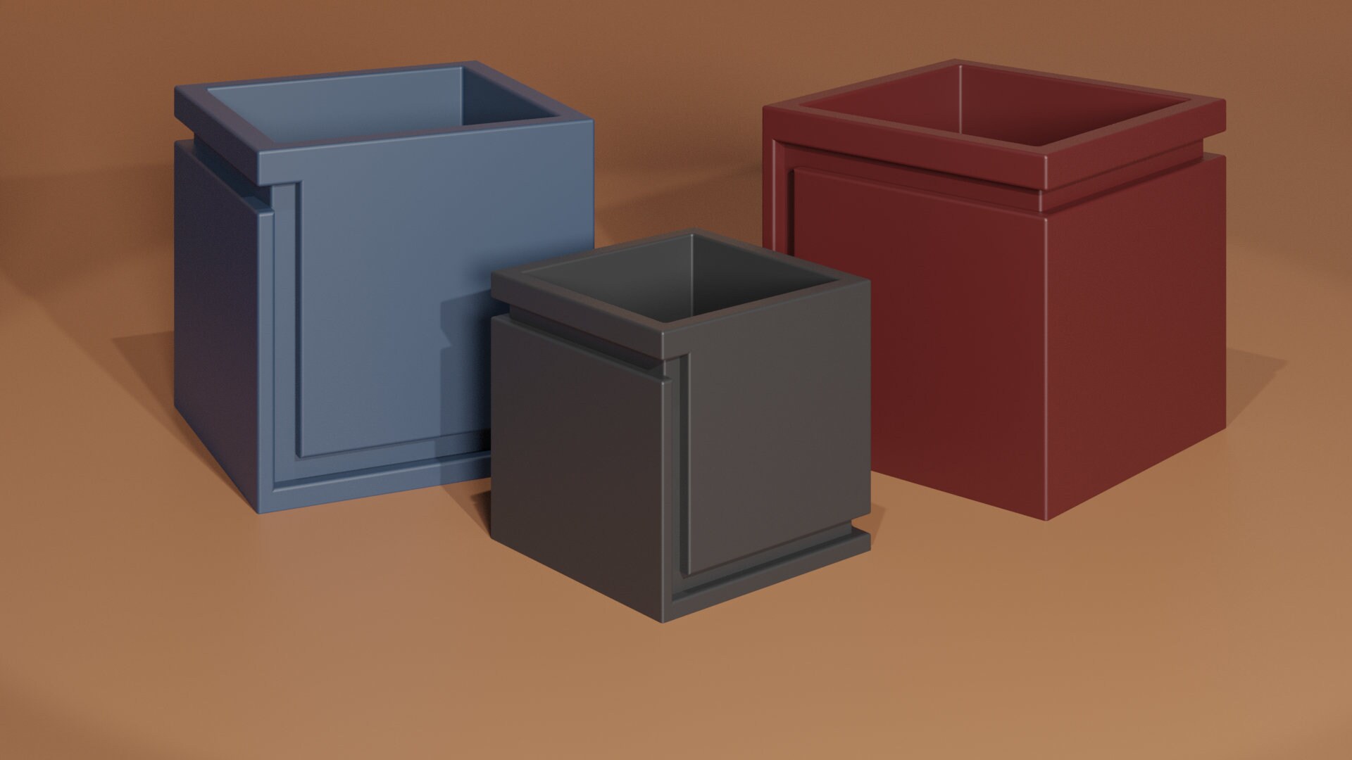 Planter Pot Set 3D Print STL Files Set 2 - Etsy