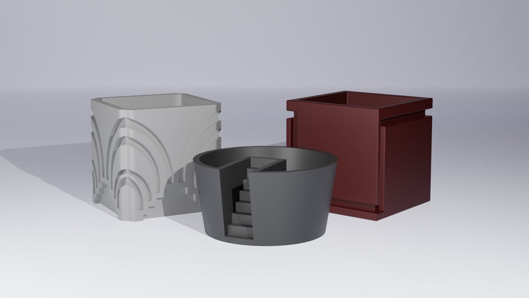 Planter Pot Set 3D Print STL Files Set 2 - Etsy