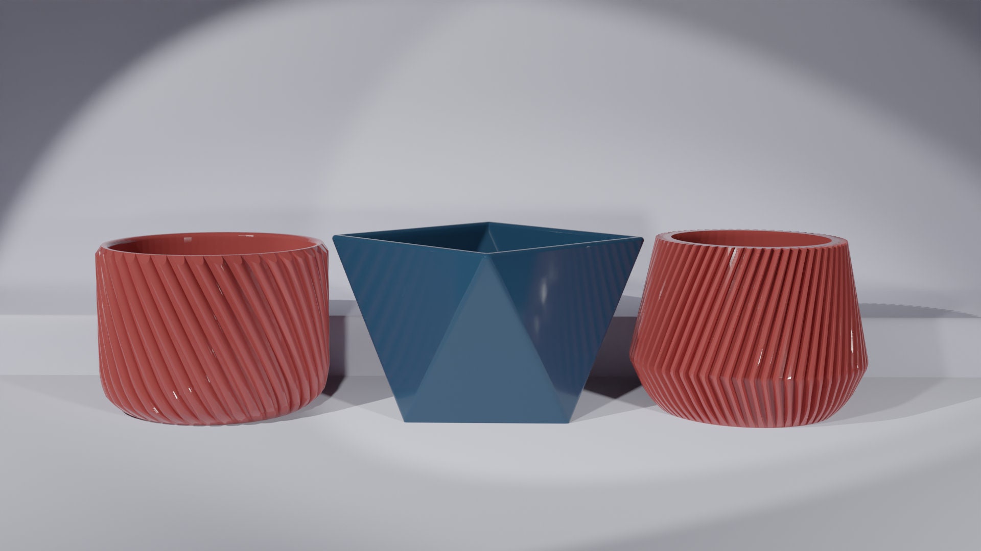 Planter Pot Set 3D Print STL Files Set 20 - Etsy