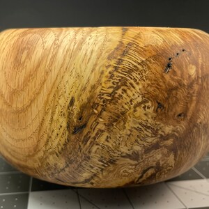 Wood Bowl W/ Lid Closed Form Sculpture Art Piece 6.5”x3.5” Red Oak ...
