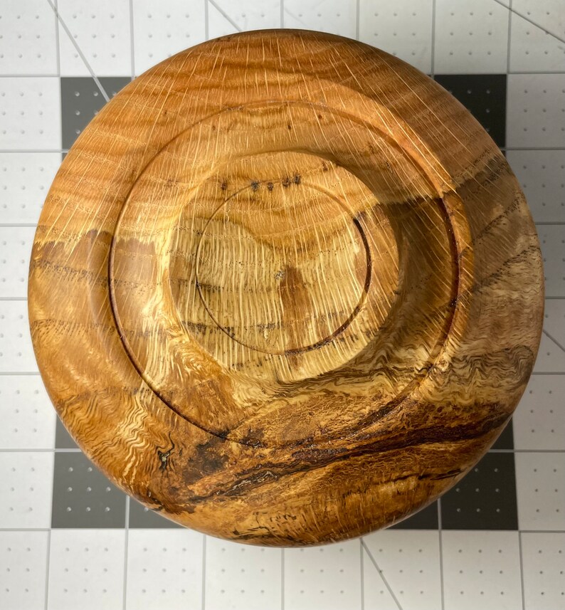 Wood Bowl W/ Lid Closed Form Sculpture Art Piece 6.5”x3.5” Red Oak ...