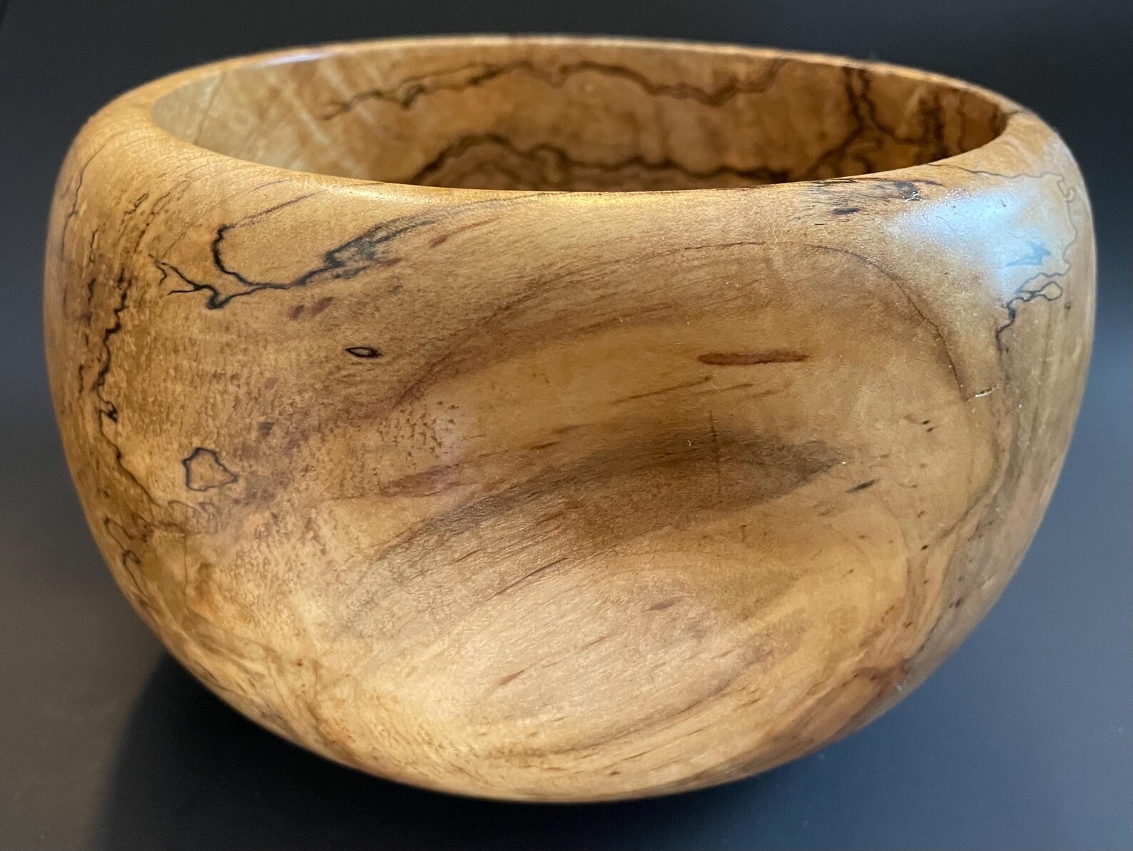 Spalted Curly Maple Closed Form Art Piece Handmade Wood Turned Bowl - Etsy