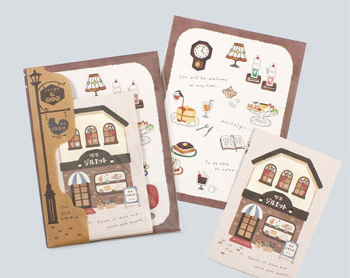 Japanese Retro Cafe Letter Set | Japan Kissaten Stationery Set | Mind ...