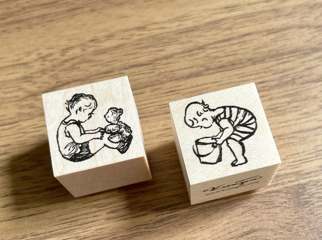 Little Children Rubber Stamps Krimgen Illustration Stamp - Etsy